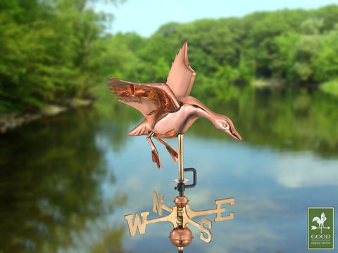 Landing Duck Copper Cottage Weathervane